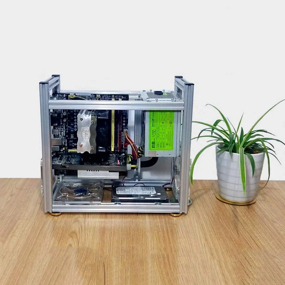 Silver-Bench-Case-Bench-Computer-Case-for-MATX-Micro-ATX-Aluminum-DIY ...