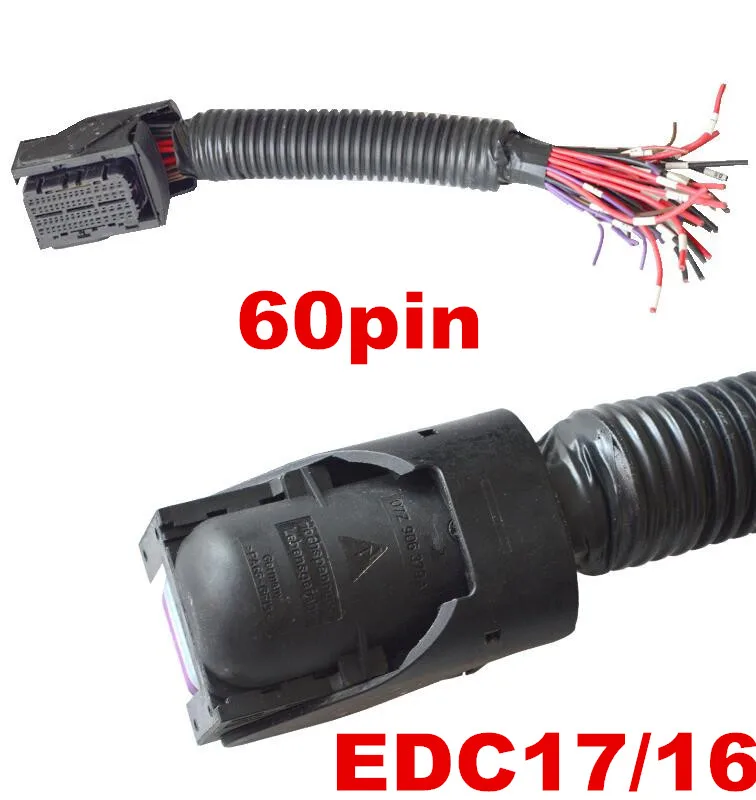 1 Kit New Ecu/edc17/16 60 Pin/way Car Engine Computer Board Plug ...