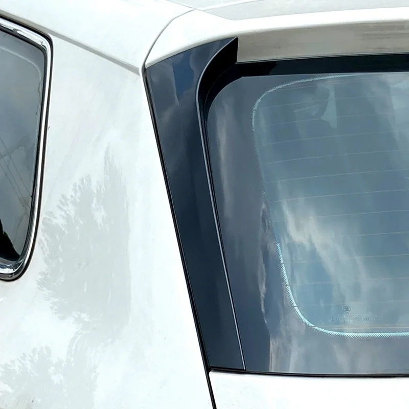 2Pcs Gloss Black Rear Window Side Wing Roof Spoiler Splitter Stickers ...