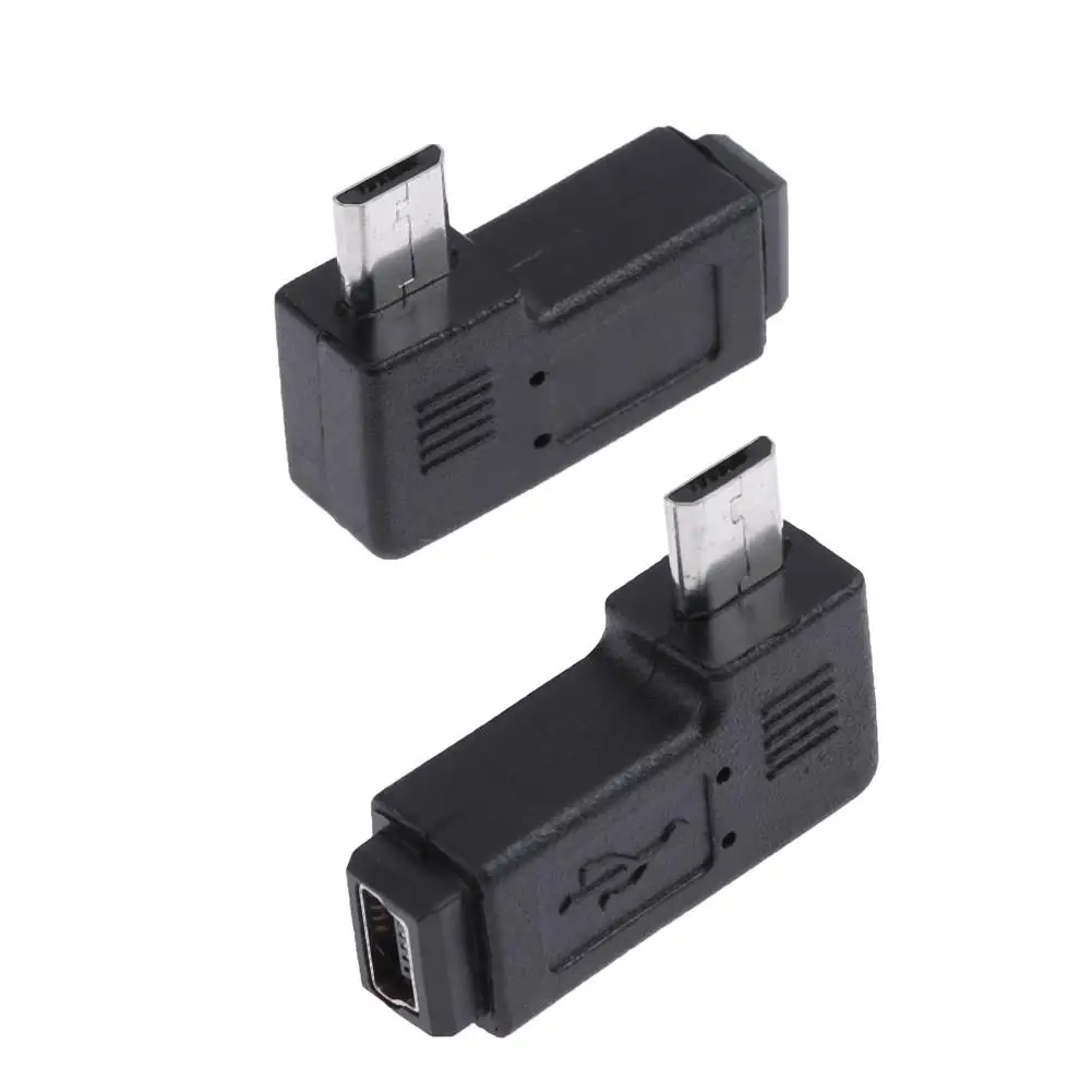 2pcs 90 Degree Mini USB Female to Micro USB Male Adapter Connector ...