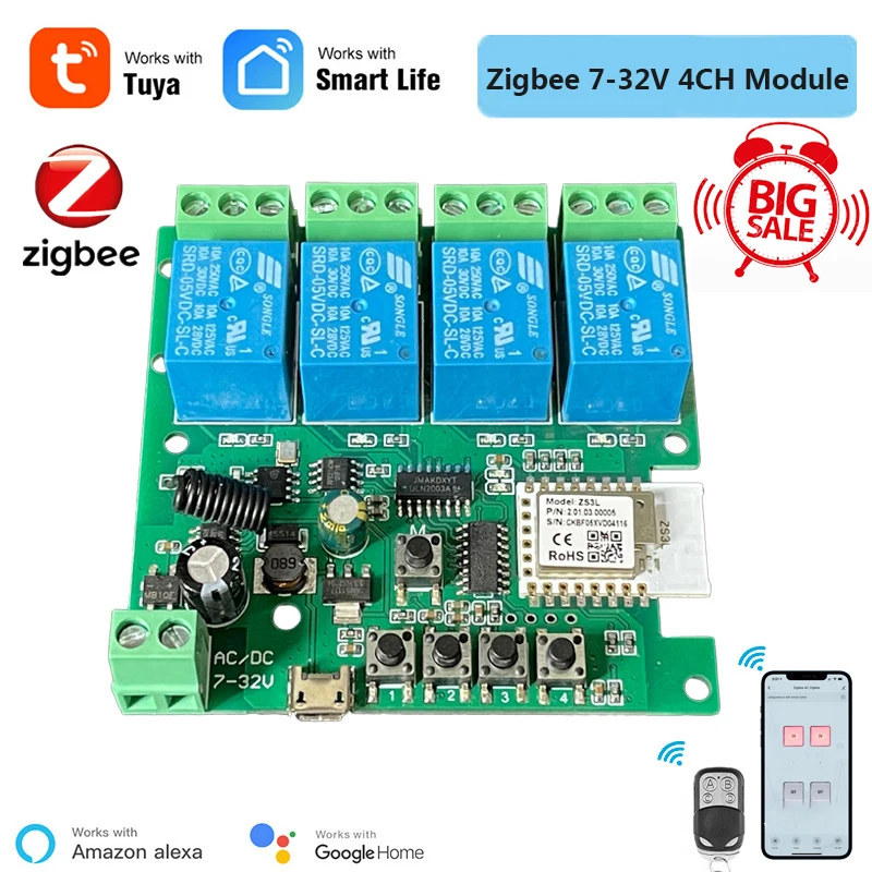 Zigbee Smart Switches | Light Switch Module | Zigbee Relay | Google ...