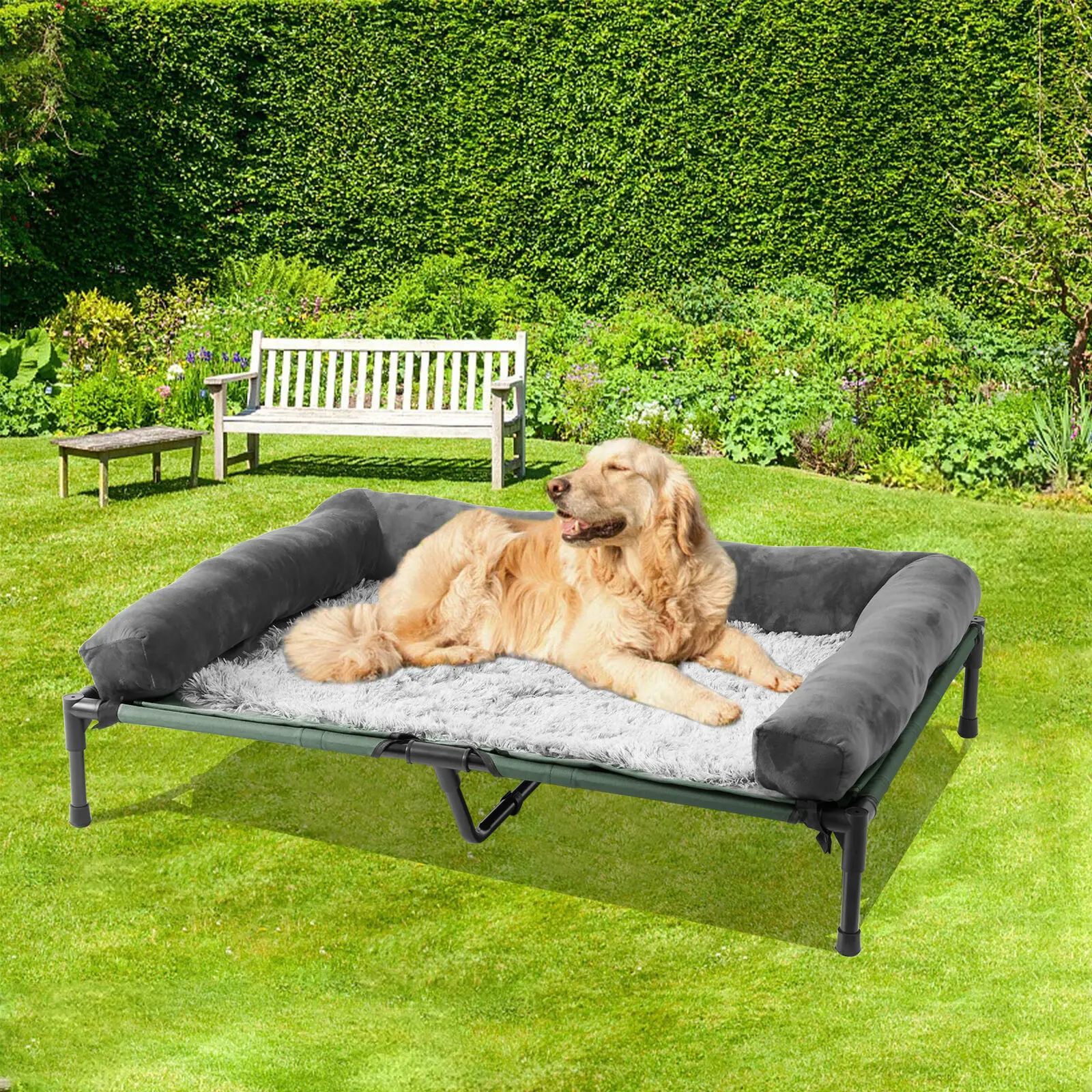Lit à pieds pour chien Extra Large et rafraîchissant - ABC chiens