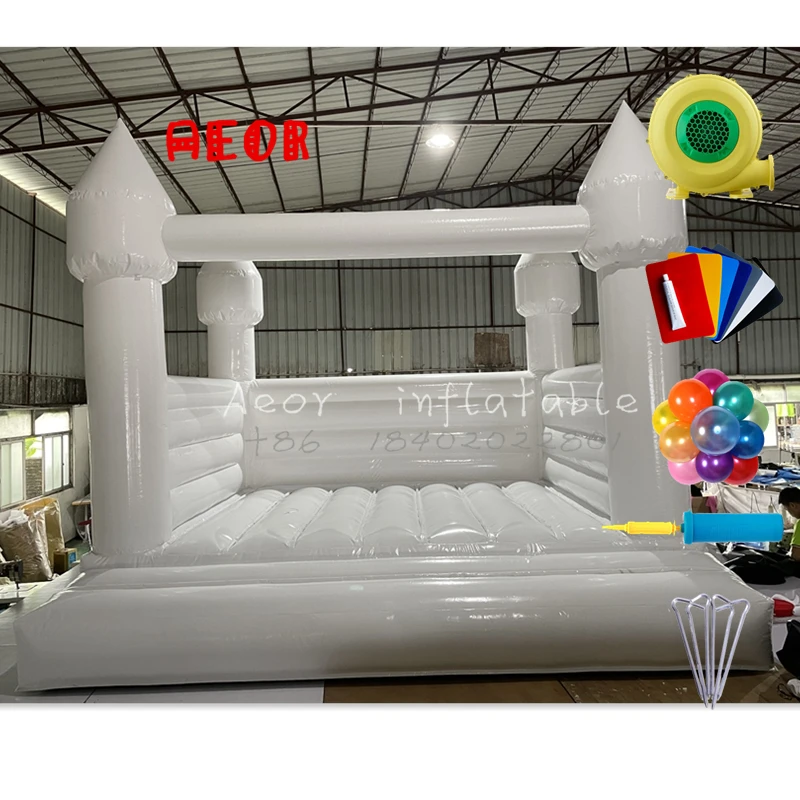 Castillo inflable de tamaño personalizado para exteriores, casa de rebote hinchable para boda ...