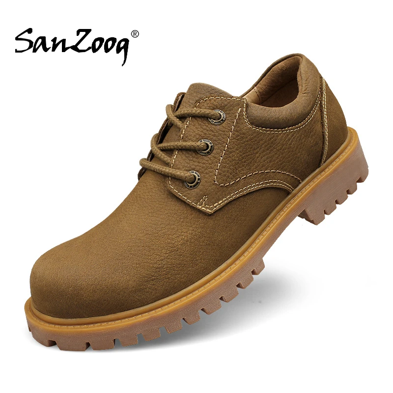 Autumn Genuine Leather Non Slip Work Shoes Men Working Werkschoenen ...