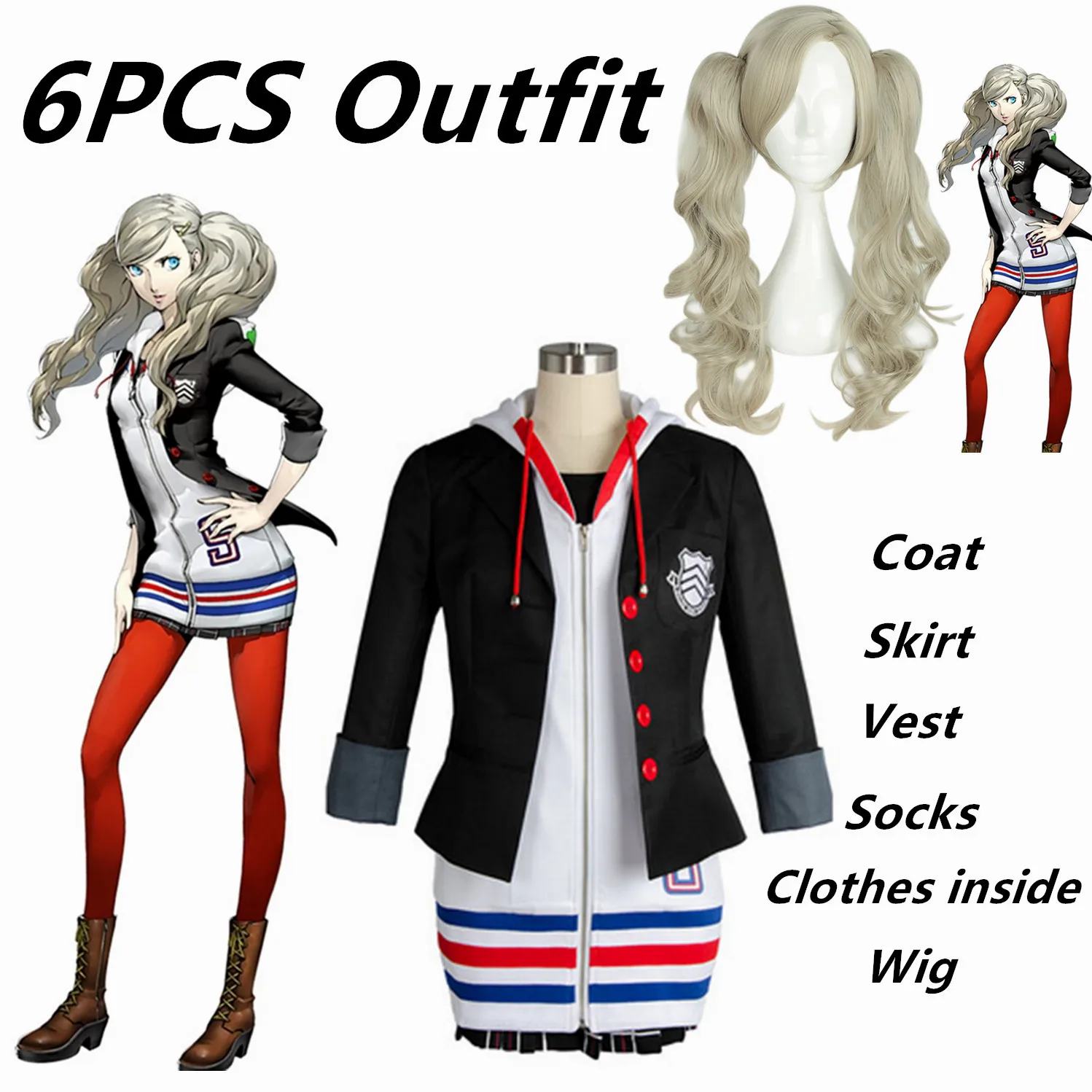 Full-Set-Persona-5-Anne-Takamaki-Cosplay-Costume-Wig-Shoes-Christmas ...
