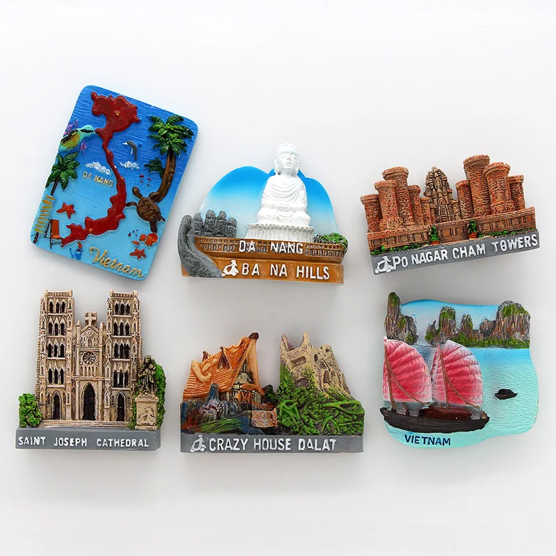 3D fridge magnet Southeast Asia Vietnam crazy house Da Nang mount Bana ...