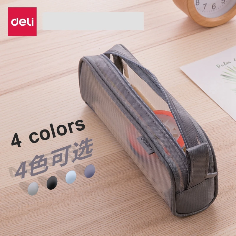 Deli-66748-Transparent-Net-yard-pencil-bag-pencil-case-for-student ...