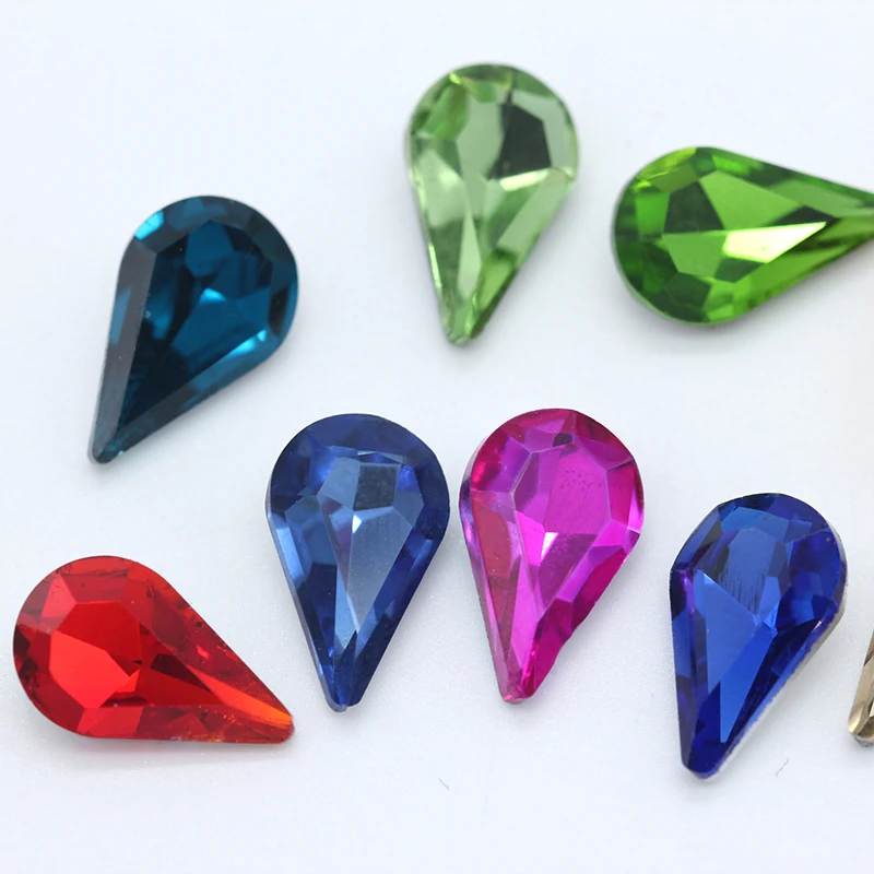5-13mm-All-sizes-24-colors-Crystal-Water-Drops-Rhinestone-Glass ...