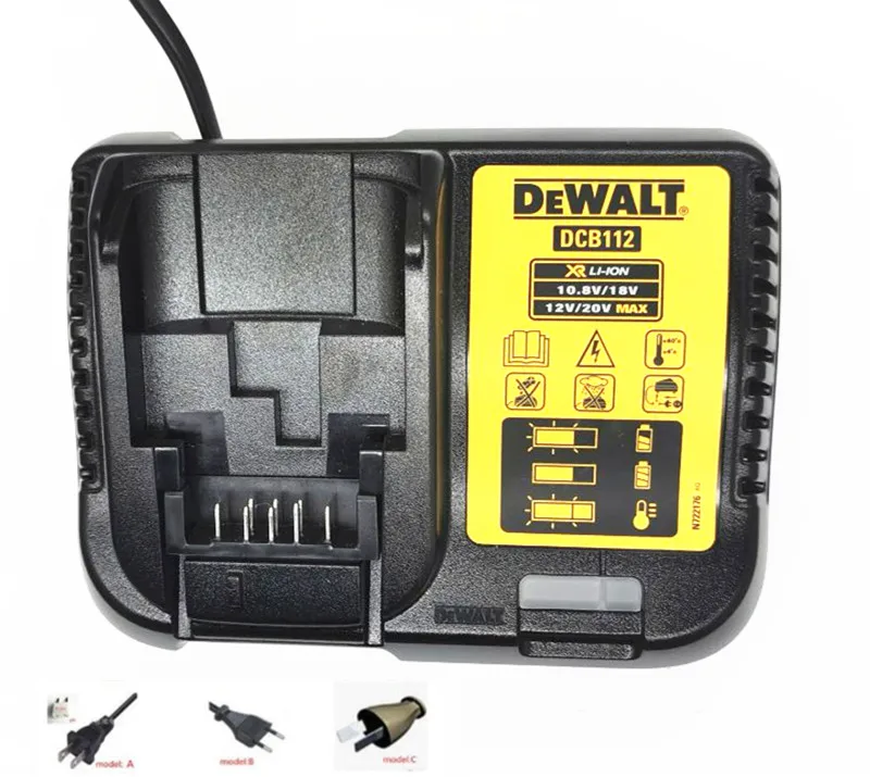 Dewalt DCB107 용 AC 220 240V 충전기, DCB112, DCD776, DCD771, DCD734, DCD716 ...