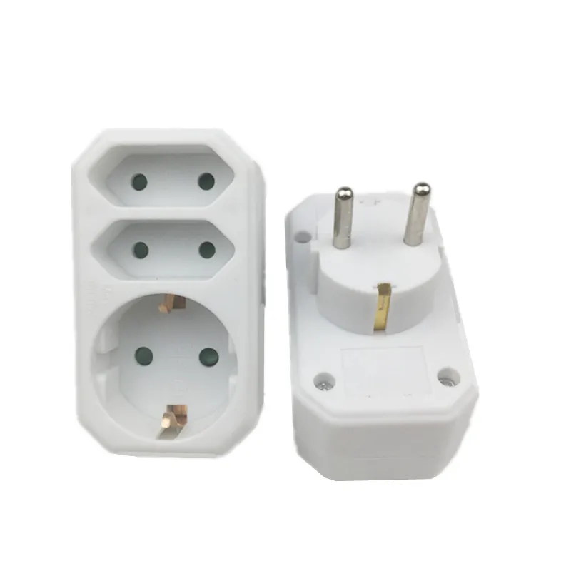 European Conversion Plug 1 To 2 1to 3 Way Socket Adapter Eu Standard ...