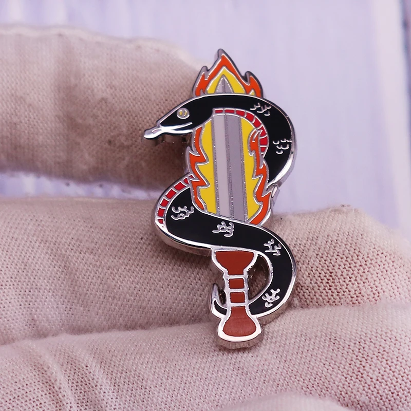 Good-Omens-Enamel-Pin-Brooch-Crowley-Angel-Demon-Snake-Sword-Badge ...