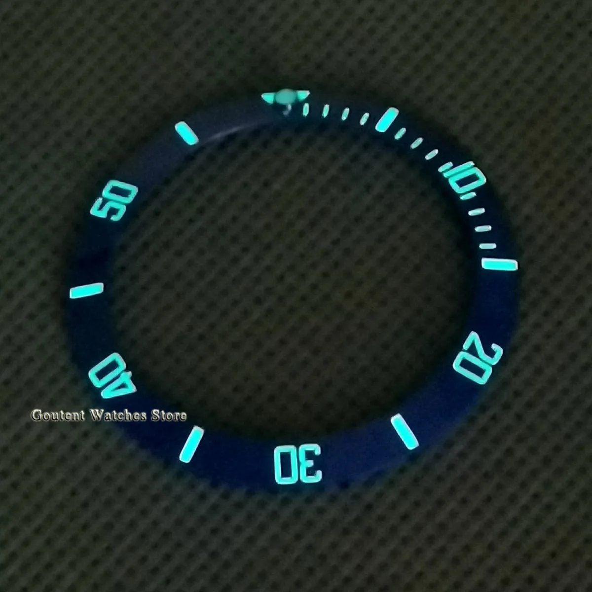 New 38mm Super Blue Luminous High Quality Watch Bezel Insert Blue ...