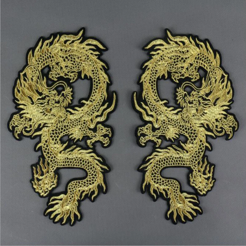 1-Pair-Embroidery-Dragon-Patches-For-Clothing-Iron-On-Sticker-Patches ...