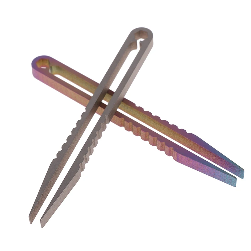 2 Sizes Tc4 Clip Titanium Tweezers Pick Up Clamping Edc Multipurpose ...