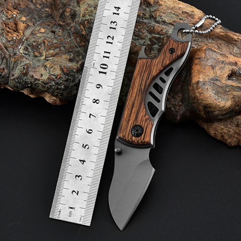 5Cr13 Stainless Steel Blade Chicken Wings Wooden Handle Folding Knife ...