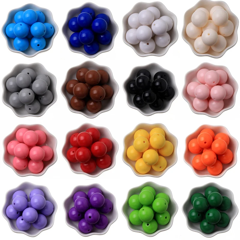 6-20mm Mixed Acrylic Beads Balls Round Shape Loose Spacer Beads For ...