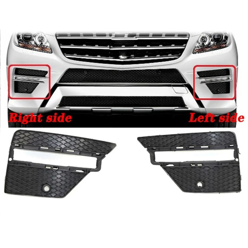 Bumper Grille for Mercedes Benz ML350 2012 2015 Set of 2 Front LH and ...