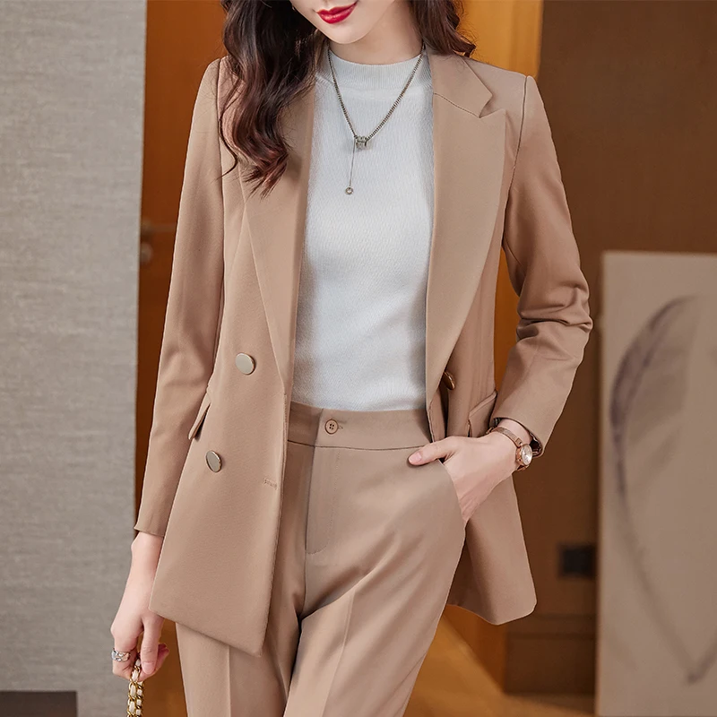 High Quality Fabric Formal Uniform Designs Pantsuits Autumn Winter ...