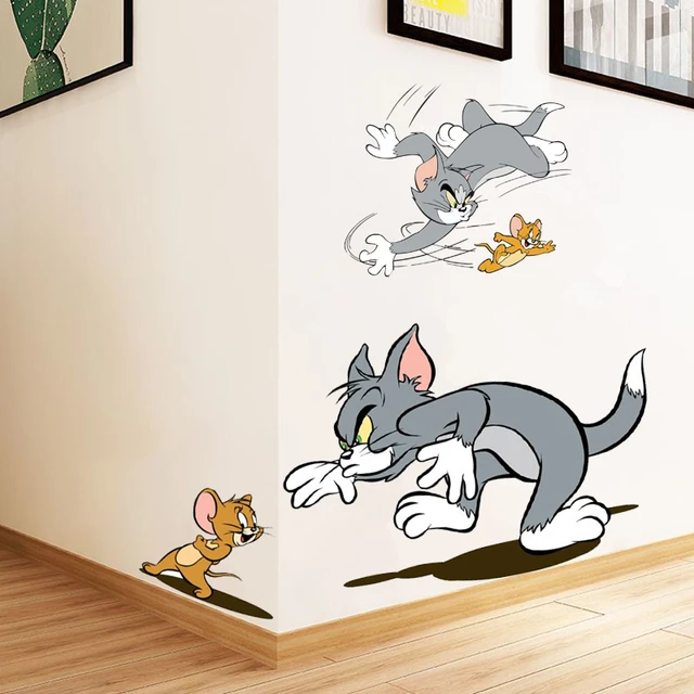 Jerry Mouse Tom Cat Sticker Tom And Jerry Wall Decal, PNG,, 50% OFF