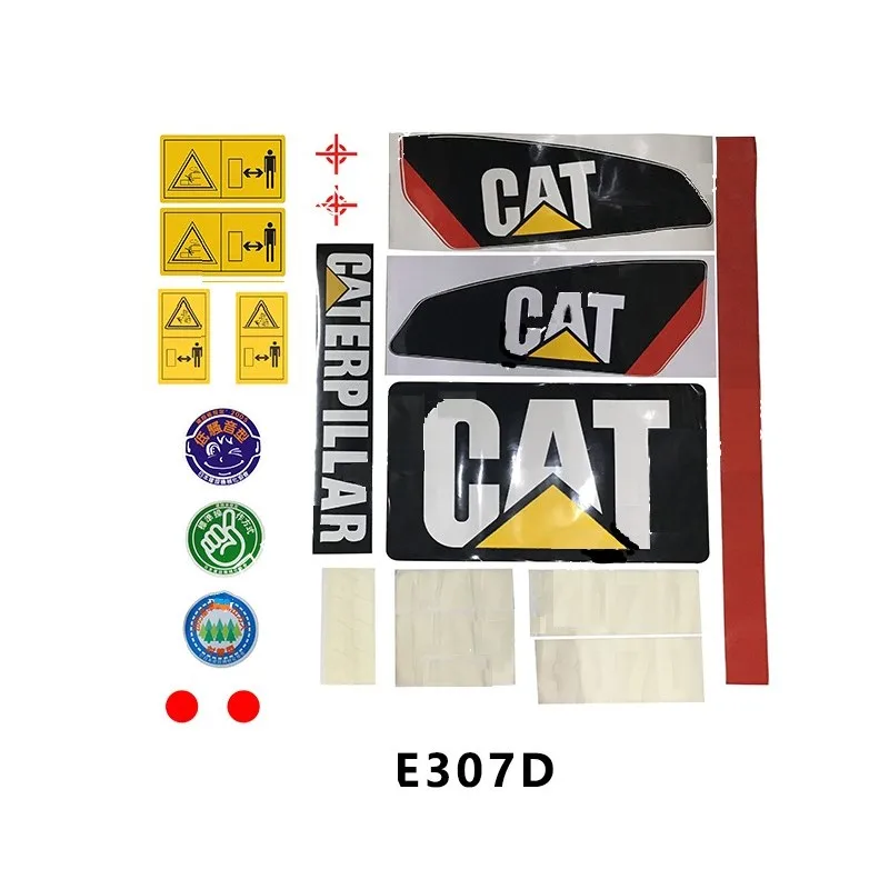 For-Caterpillar-Sticker-CAT-Stickers-E305-5E2-E306E2-E307D-E312D-E313DL ...