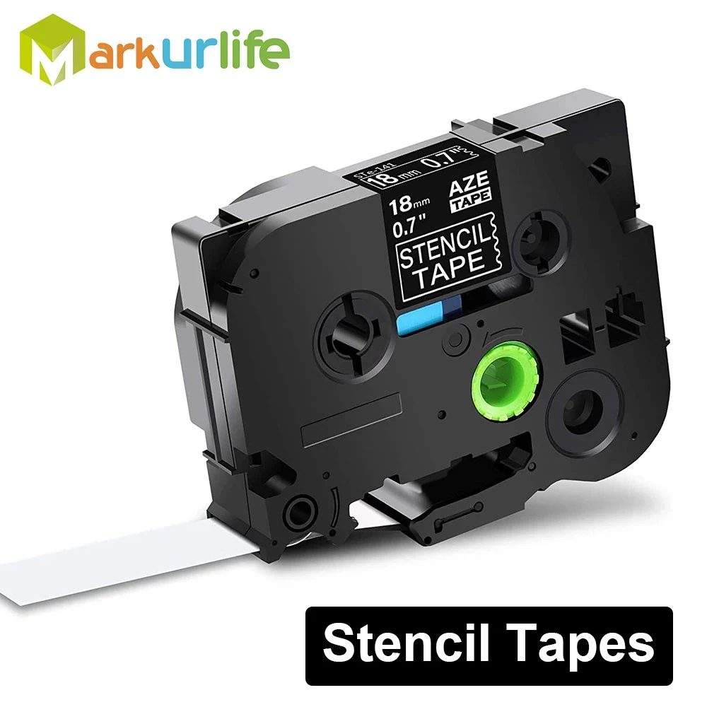 Stencil Tape STe-141 STe-151 18mm 24mm Label Cassette Compatible for ...