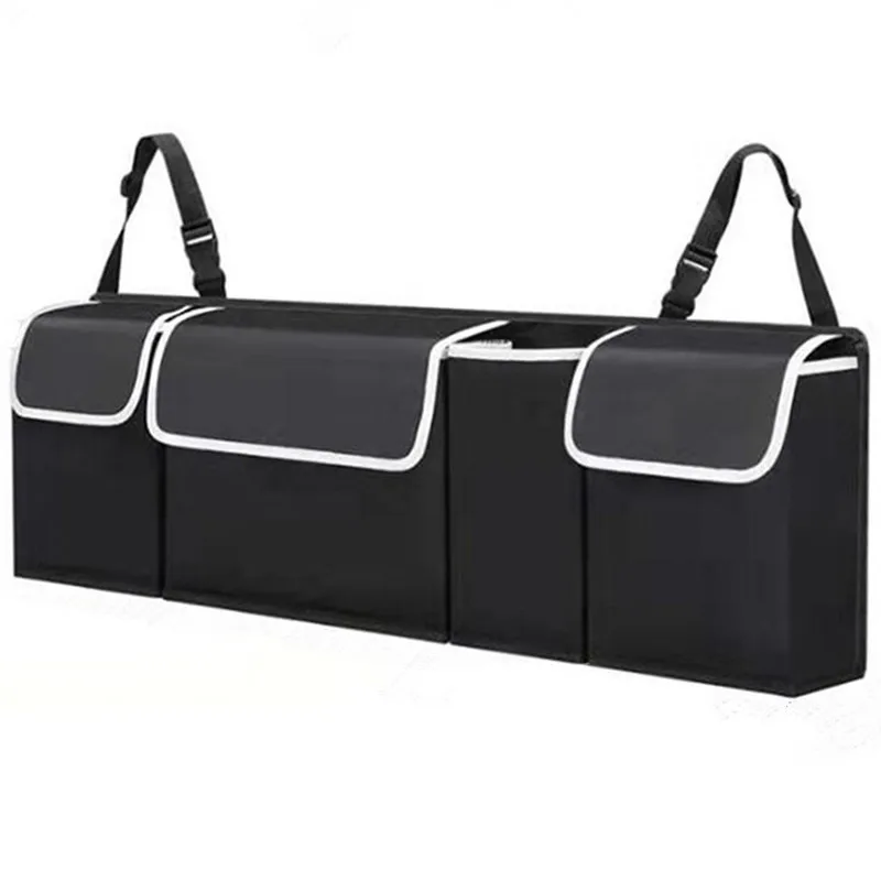High Capacity Adjustable Car Storage Box Backseat 4 Bag Trunk Organizer ...