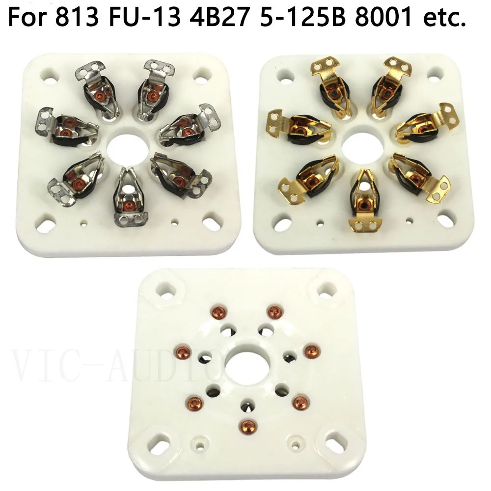 DIY Amplifier 5PCS 7Pins Vacuum Tube Sockets Ceramic Base For 813 FU 13 ...