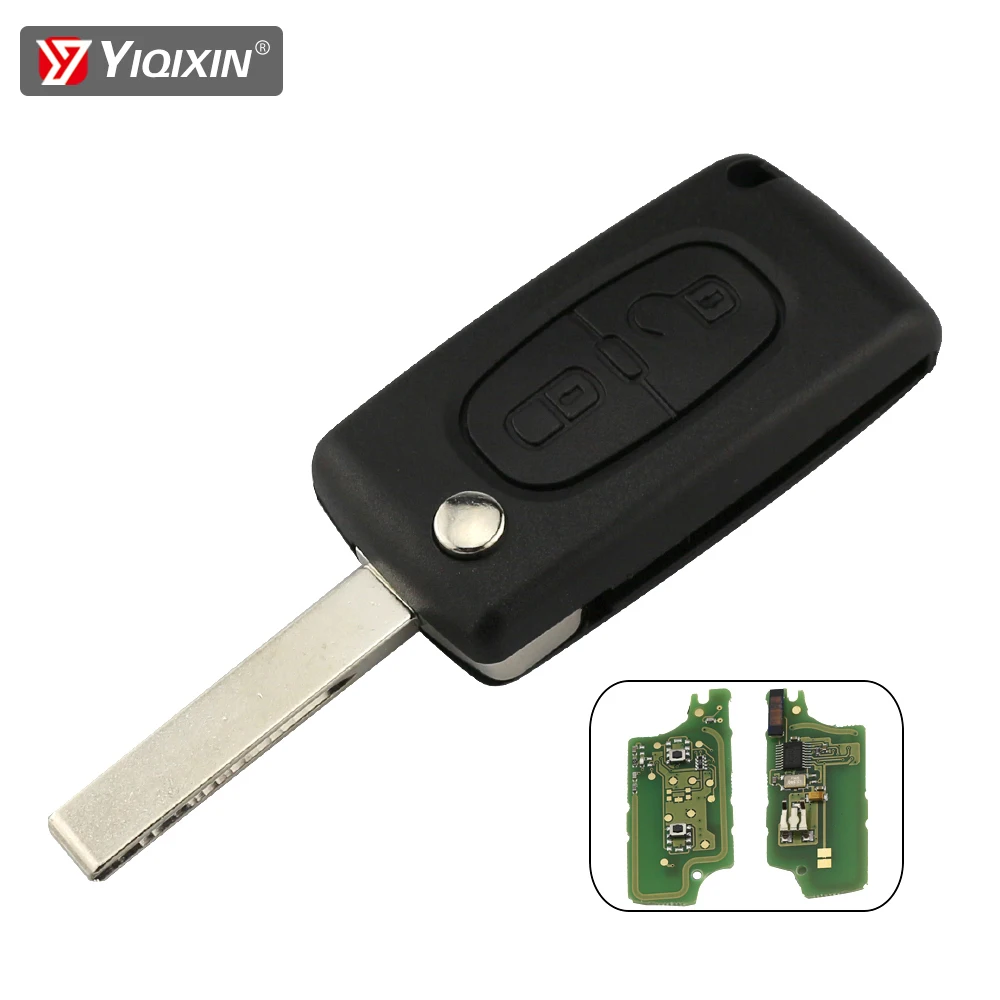 YIQIXIN-2-Buttons-Car-Remote-Key-For-Peugeot-207-307-308-407-807-433MHz ...