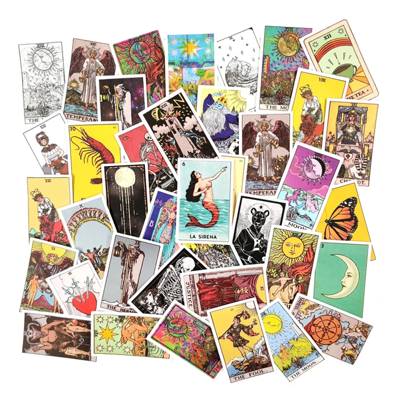 10/30/60pcs/pack Tarot Graffiti Waterproof Stickers For Notebook ...
