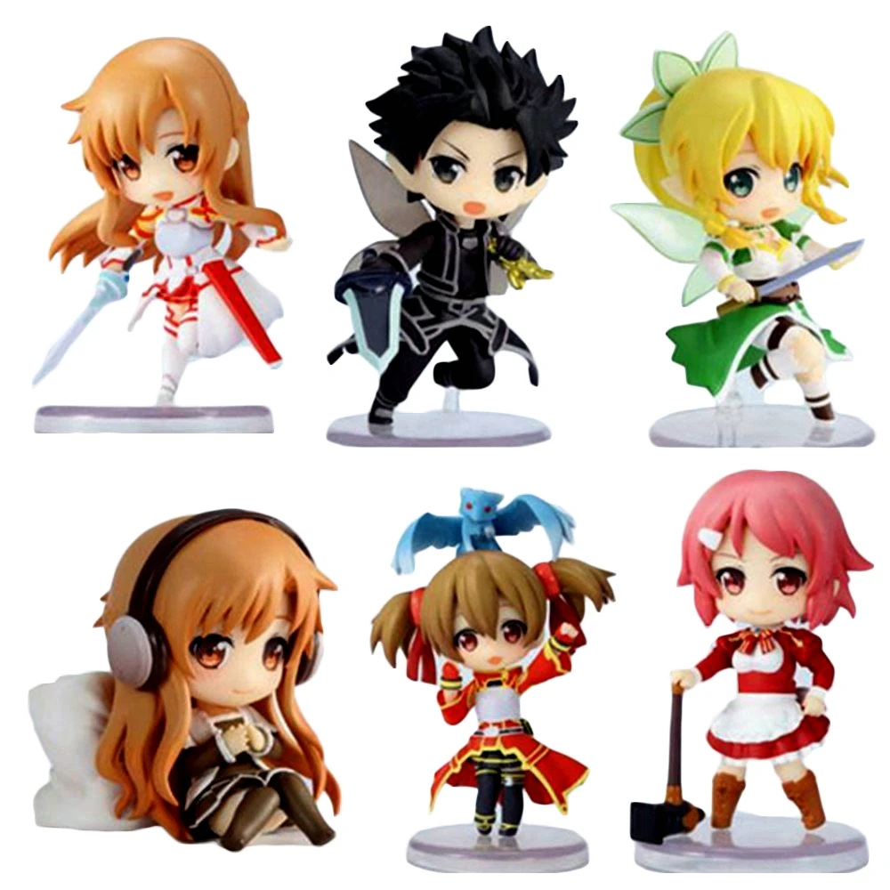 1 pcs Anime Sword Art Onlin Action Figures Black Swordsman Boy PVC ...