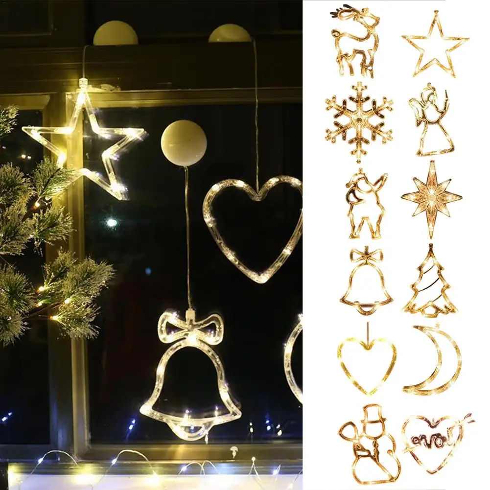 Christmas Lights Indoor Christmas Window Suction Cup Lights Christmas ...