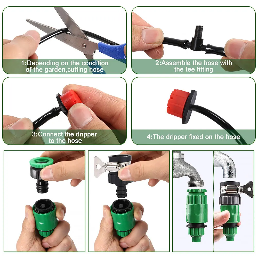 Arrosage,Système d'arrosage automatique du jardin,40 M-30M,système d'irrigation goutte-à-goutte ...