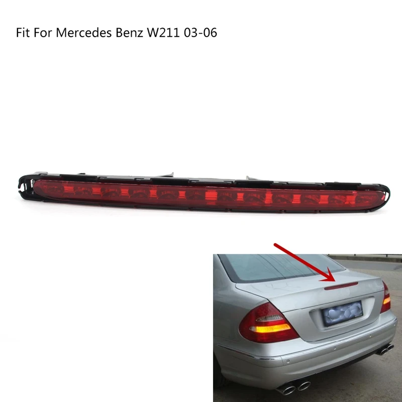 รถ LED ที่สามหยุดเบรคหลอดไฟ Fit สำหรับ Mercedes Benz W211 03 06 ...