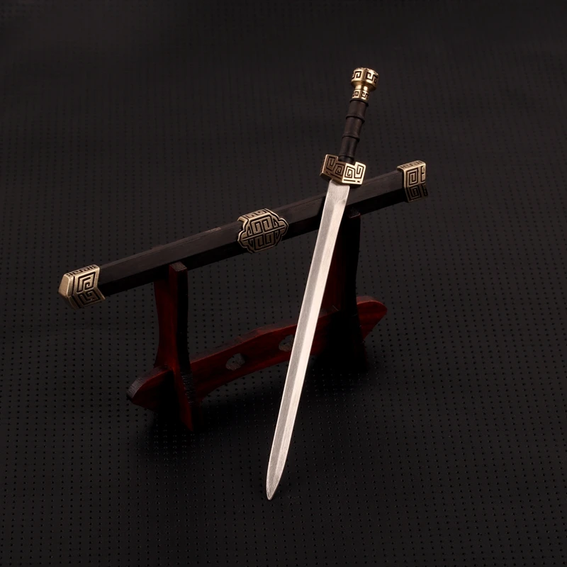 1/6 ölçekli el yapımı kılıç antik İmparator Qin Shihuang çin kung fu ...
