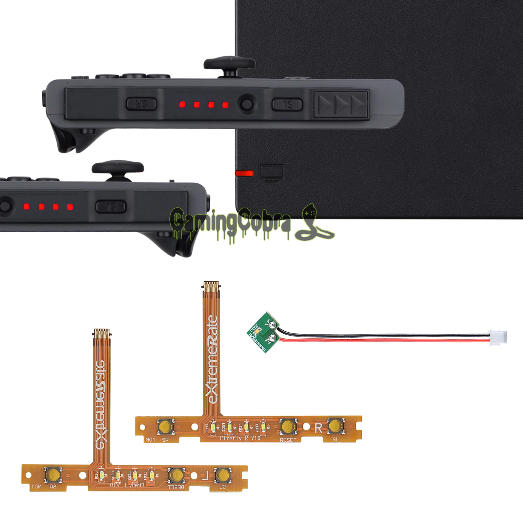 eXtremeRate Red SL SR Buttons Indicate Power Firefly LED Tuning Kit for ...