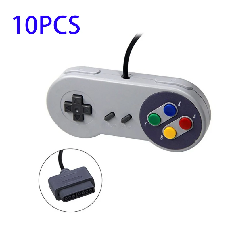 10PCS/lot Gamepad 16 Bit Controller for Super Nintendo SNES System ...