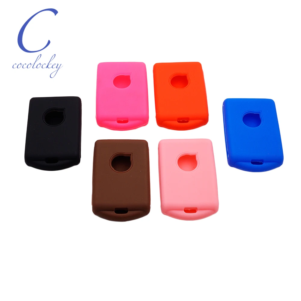 Cocolockey 4Buttons Silicone Car Rubber Key Cover Shell Fob Fit for ...