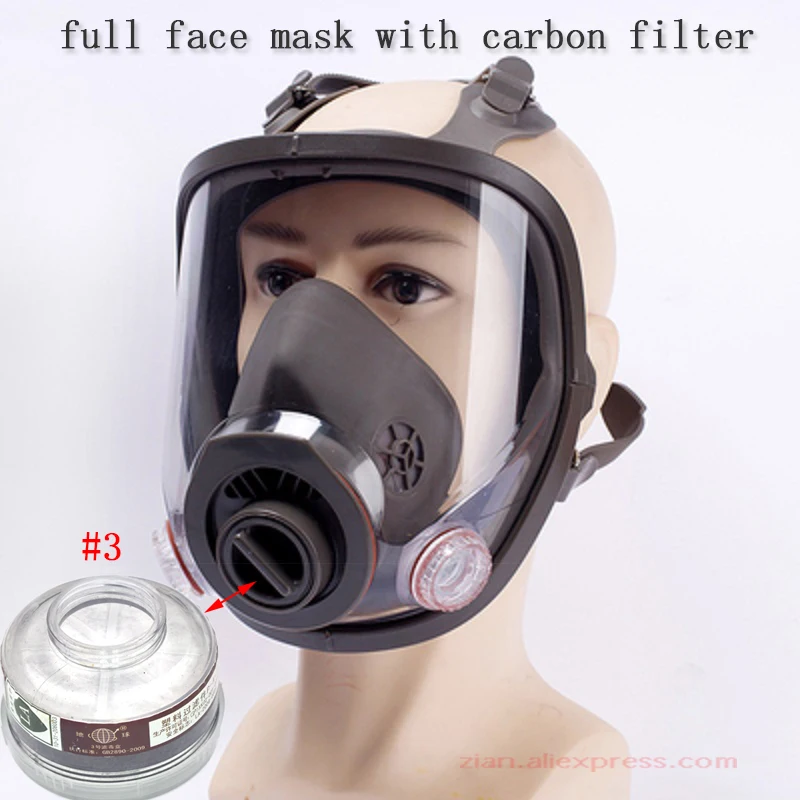 6800 Organic Gas Mask With #3 Cartridge Paint Spray Pesticide ...