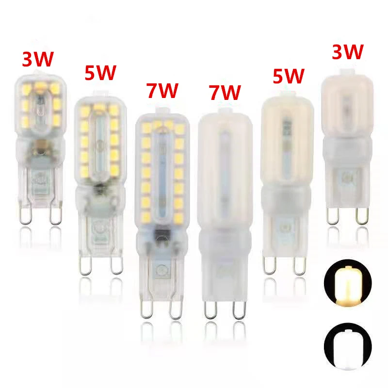 10-PCS-G9-LED-Bulb-3W-5W-7W-Light-Dimmable-AC-110V-220V-Lamp-SMD2835 ...