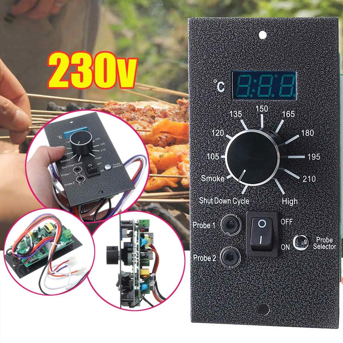 230v Iron Digital Thermostat Board Upgrade Temperature Controller ...