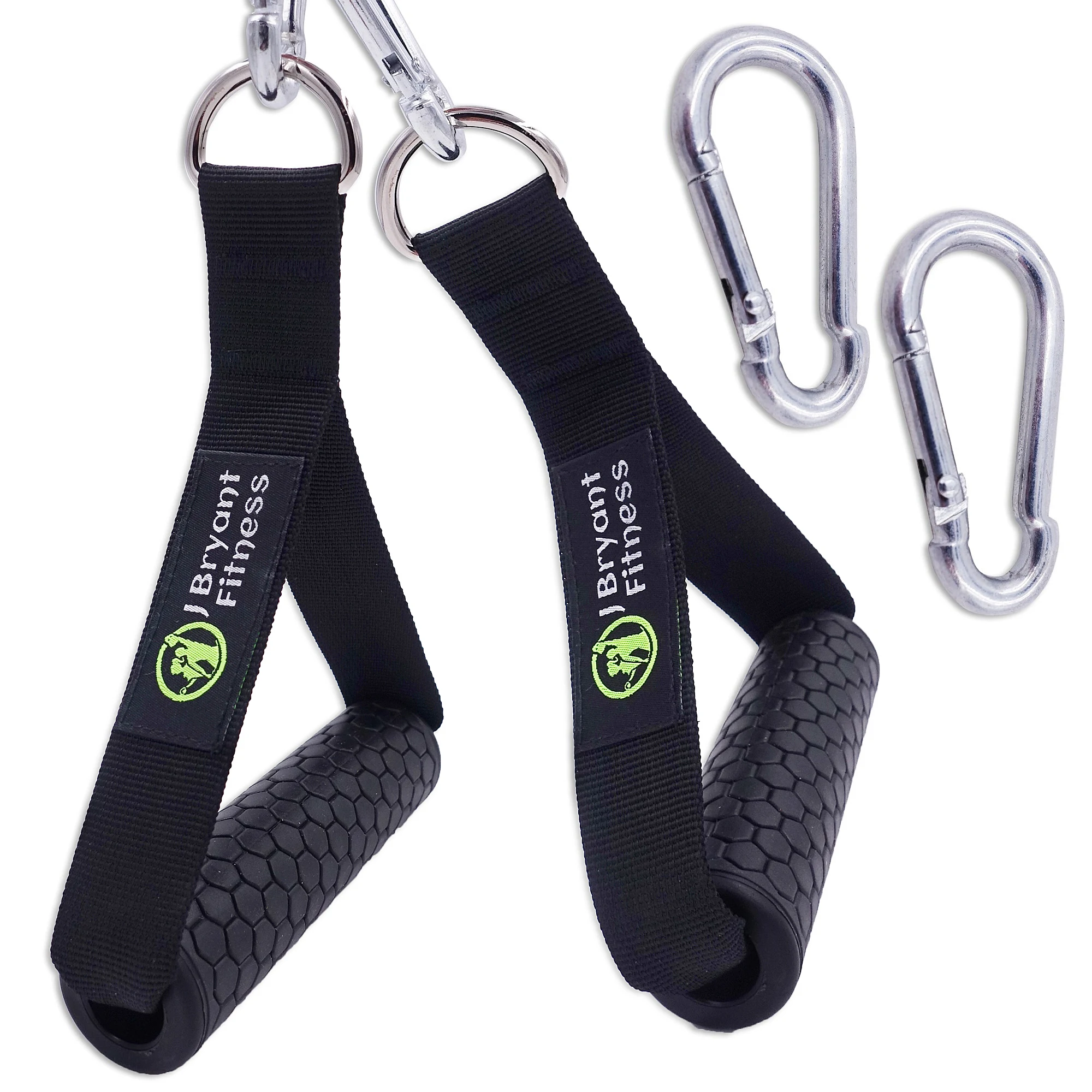 1 Pair Gym Resistance Bands Handles Anti-slip Grip Strong Nylon Webbing ...