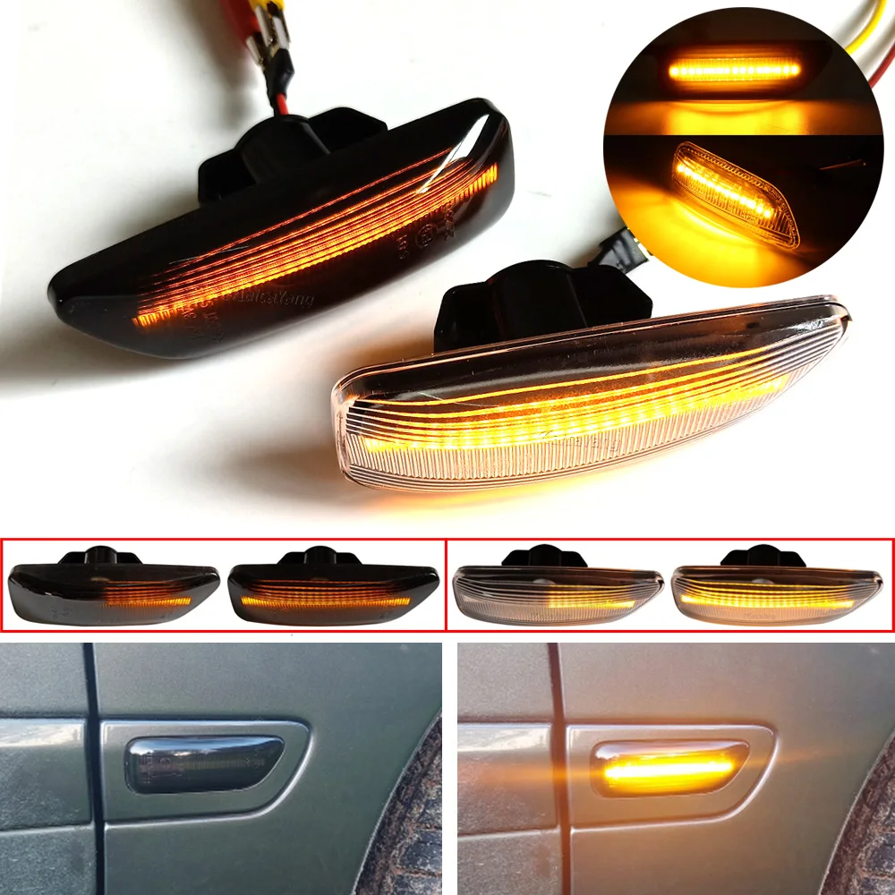 2Pcs Amber LED Side Marker Sequential Blinker Turn Signal Light For ...