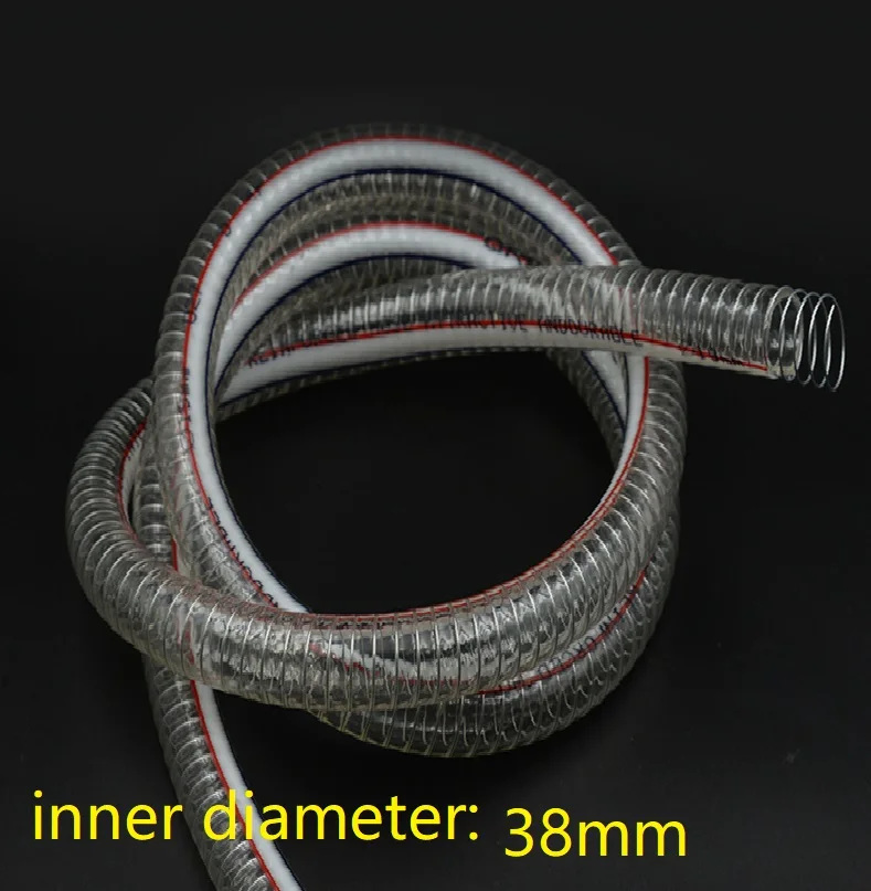 38mm Id 1-1/2 Pvc Steel Pipe Flexible Tube Flexible Wired Hose Armoured ...