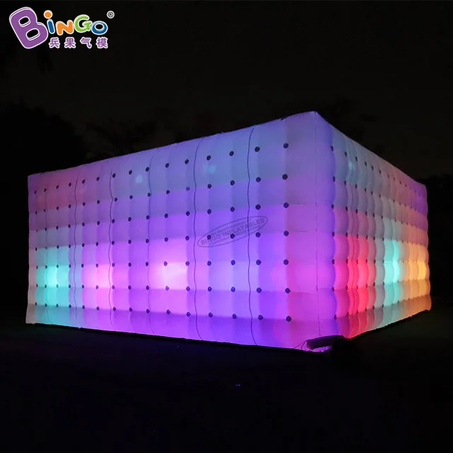 Customized 10x10x4.8 Meters RGB Lights Inflatable Giant Tent / LED Blow ...