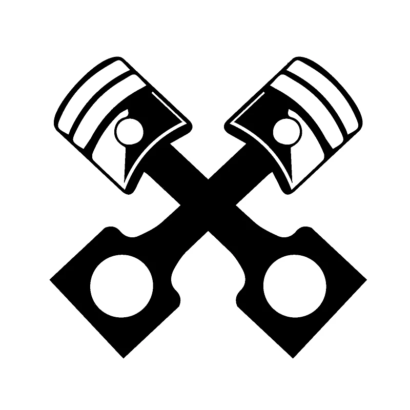 Crossed Piston Sticker