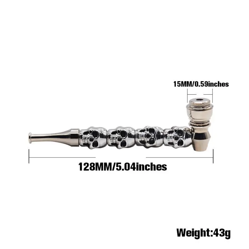 Металлическая курительная трубка 128 мм Премиум череп цинковый сплав ...