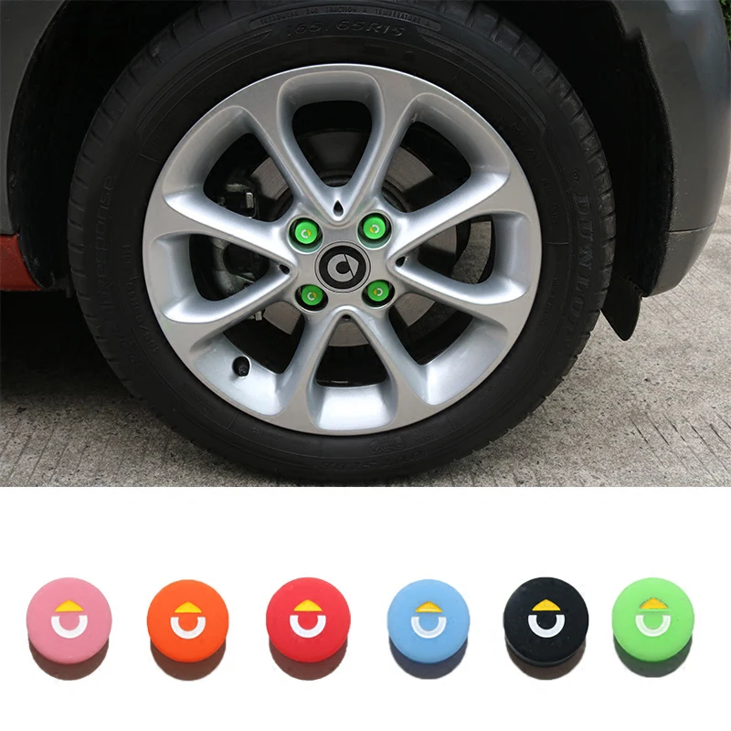 Car Wheel Hub Screw Cover Nut Caps Bolt Rims For Smart Fortwo Forfour ...