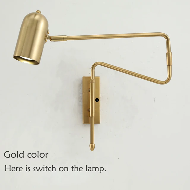 Retractable Long Swing-Arm Wall lamp - Lighting4Home