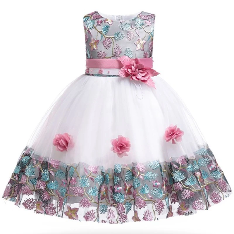 Summer-Kids-Girl-Dress-Embroidery-Flower-Girls-Birthday-Party-Dresses ...