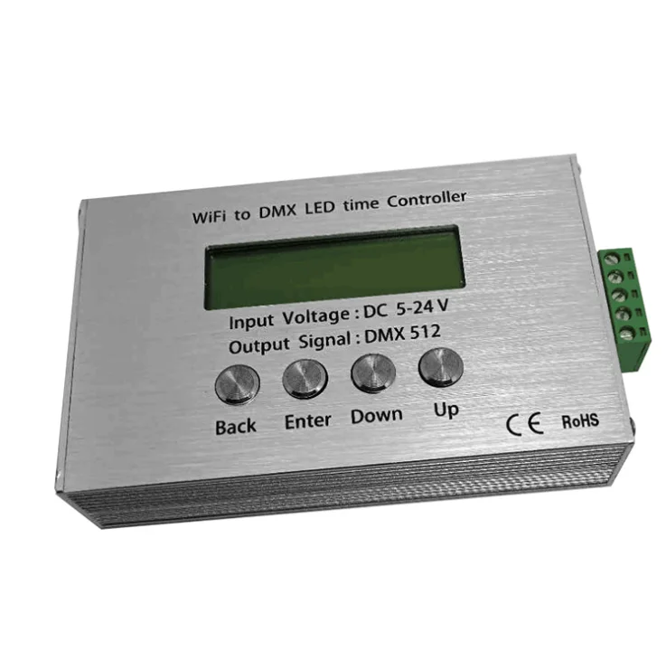 DC5 24V WIF Time programable LED controller； DMX 512 online time ...